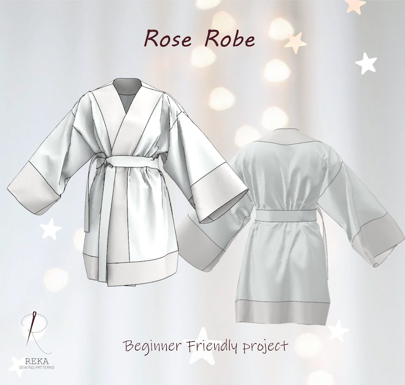 Kimono Robe PDF Pattern, Easy Sewing Project for Beginners, How to Sew ...