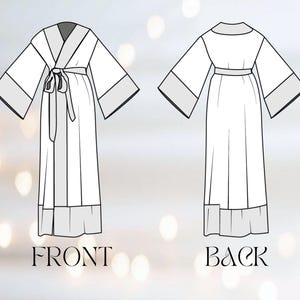 PDF Sewing Pattern for Robe With Sewing Tutorial , Easy Sewing Project ...