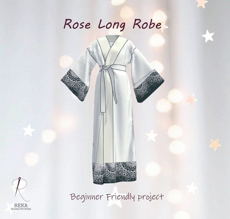PDF Sewing Pattern for Robe With Sewing Tutorial , Easy Sewing Project ...