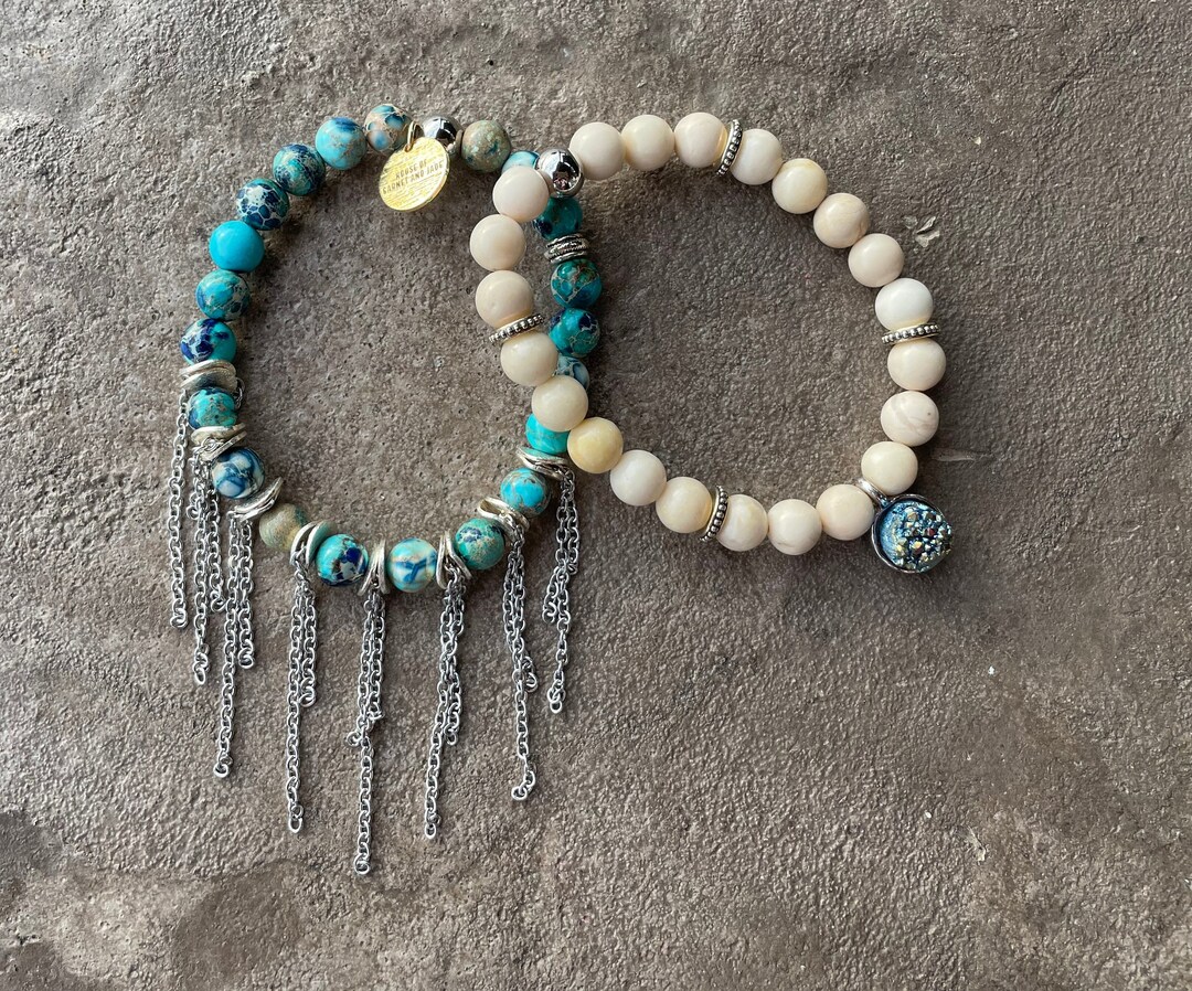 Cool Pool: Bracelet Stack, Bead and Chain Bracelet, the Lace Project ...