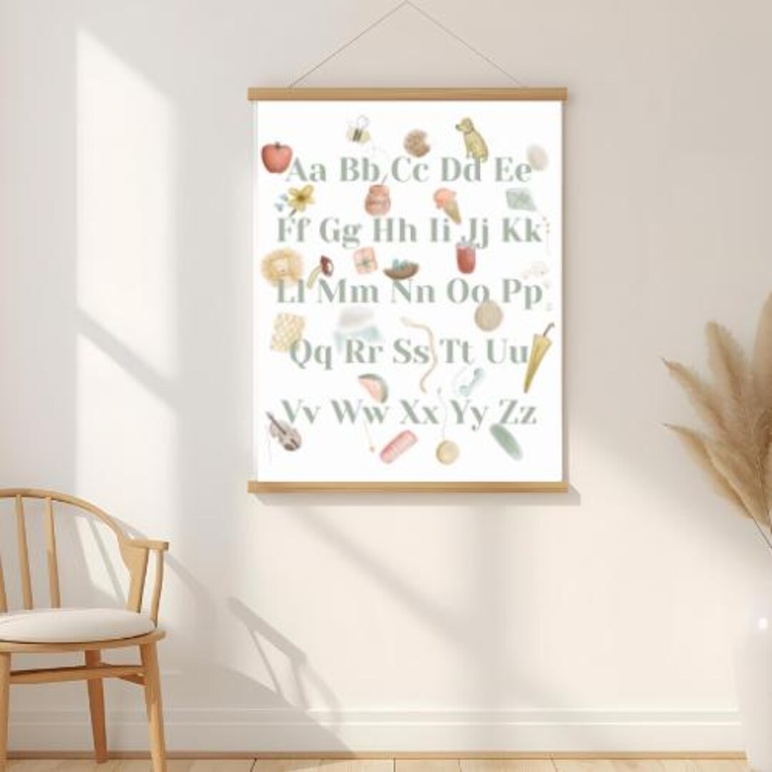 Printable ABC Banner | Watercolor Alphabet Wall Art | Classroom Decor ...
