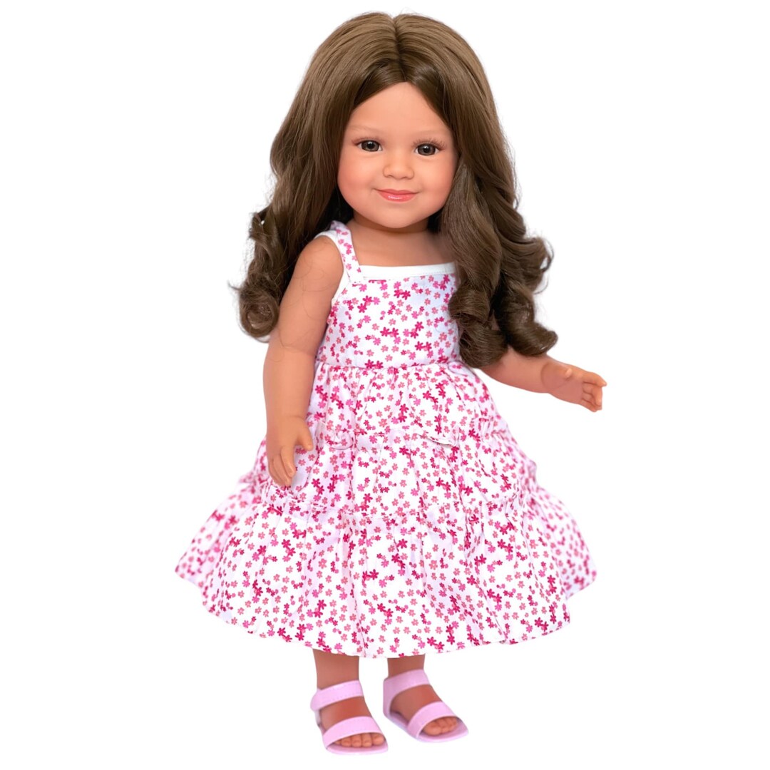 Handmade 18 Inch Fashion Girl Doll-brown Curly Hair and Brown Eyes ...