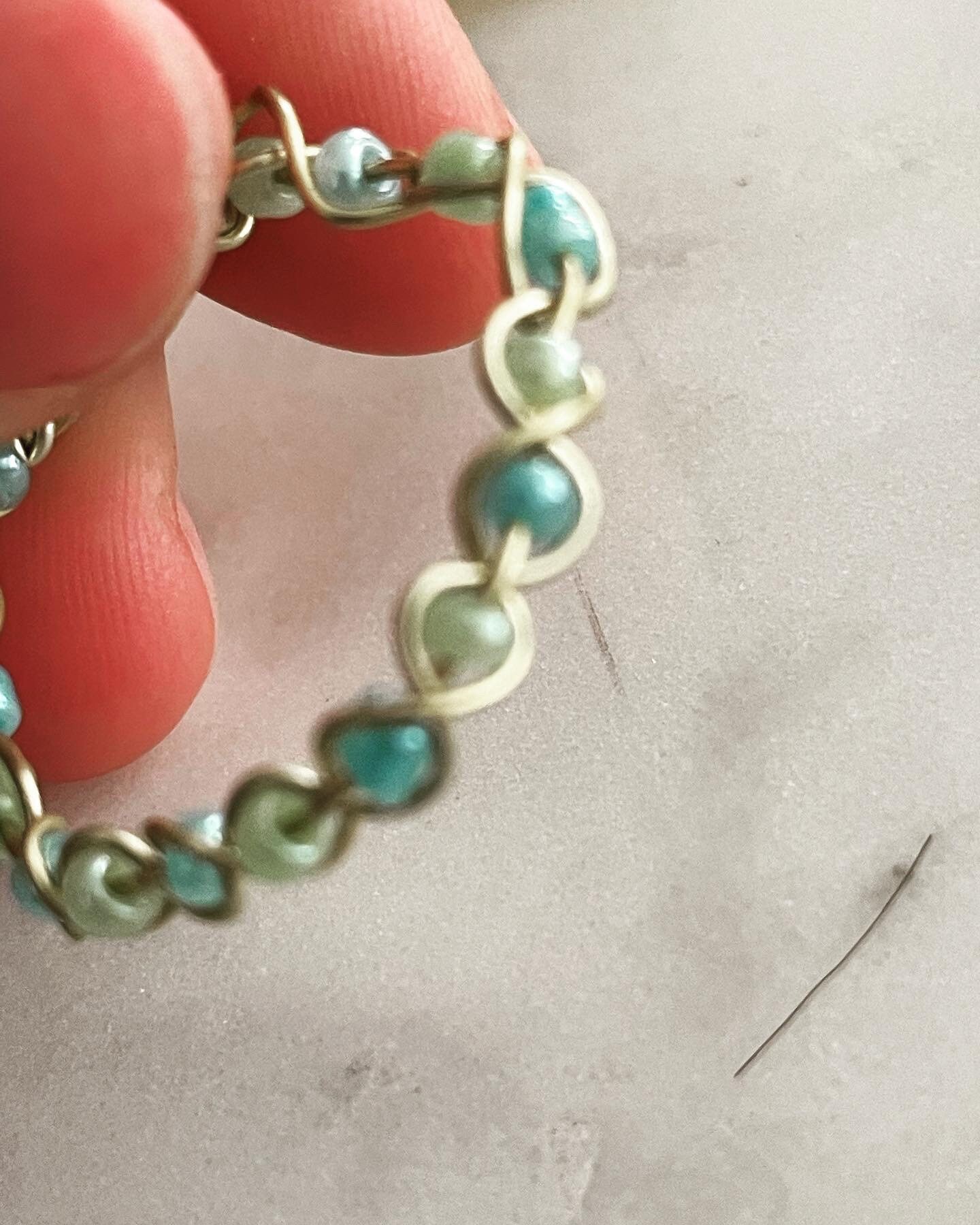 Beaded Wire Rings - Etsy