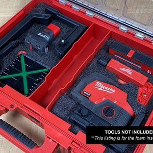 FOAM INSERT to Store M12 Laser in a Milwaukee Packout 11 Compartment ...