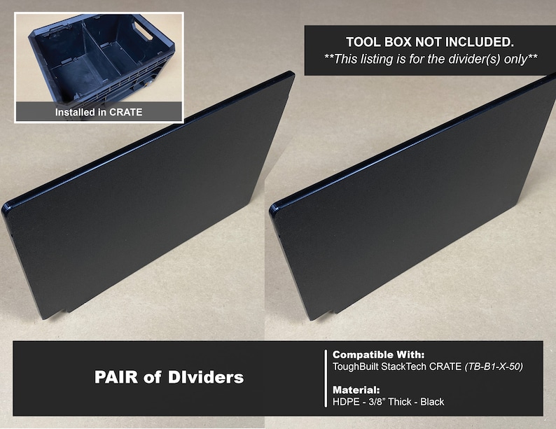 Divider for Toughbuilt Stacktech CRATE Tool Box - Tools/case NOT ...