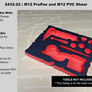 FOAM INSERT to Store M12 Propex Tool Kit and M12 Pvc Pipe Shear 2470-20 ...