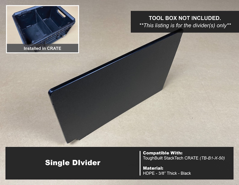 Divider for Toughbuilt Stacktech CRATE Tool Box - Tools/case NOT ...