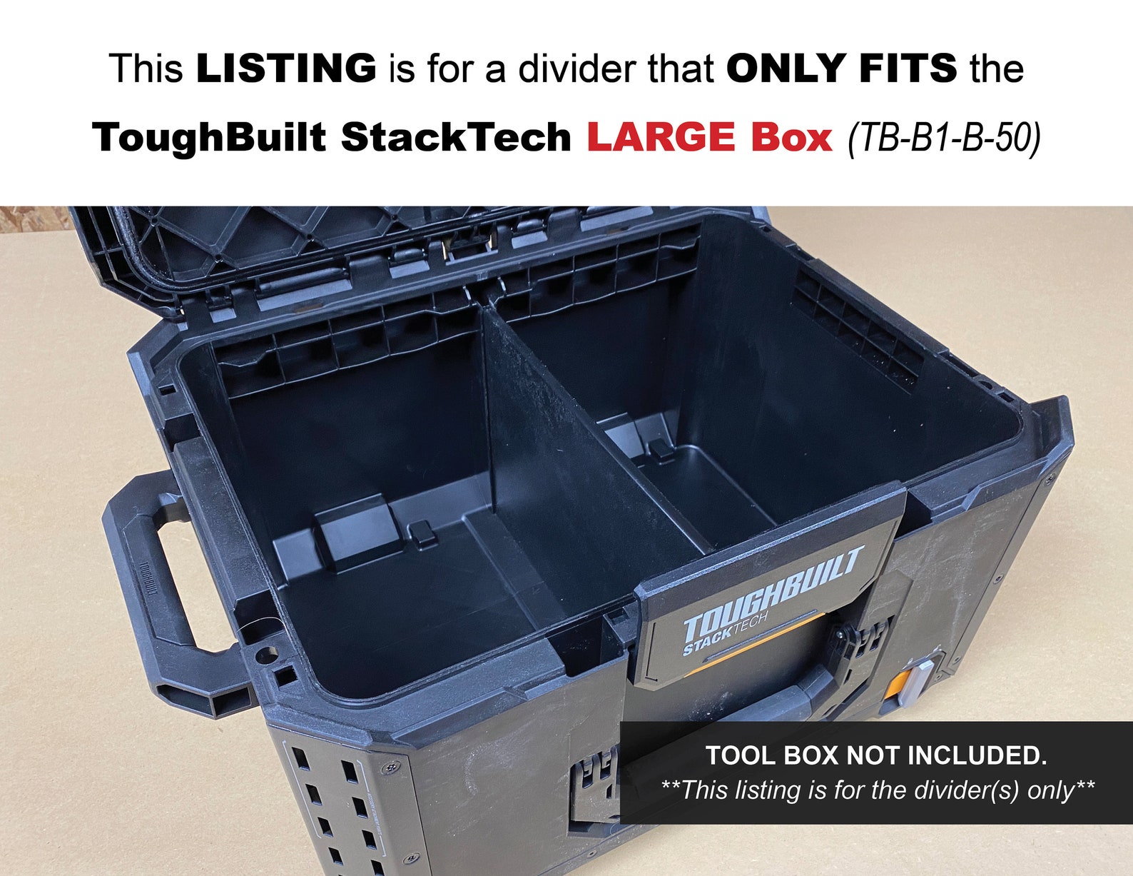 Divider for Toughbuilt Stacktech Large Tool Box - Tools/case NOT ...