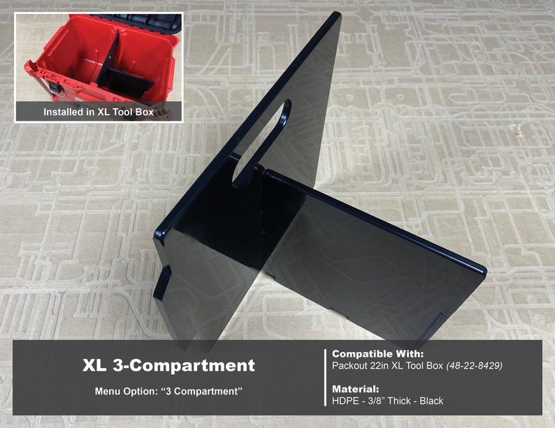 XL Packout Tool Box Divider Milwaukee Packout Mods - Etsy