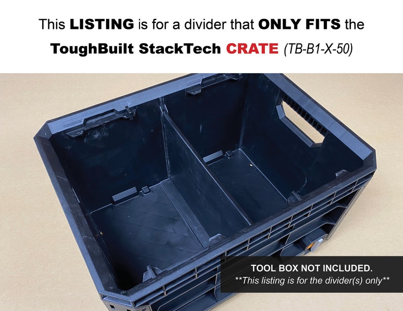 Divider for Toughbuilt Stacktech CRATE Tool Box - Tools/case NOT ...