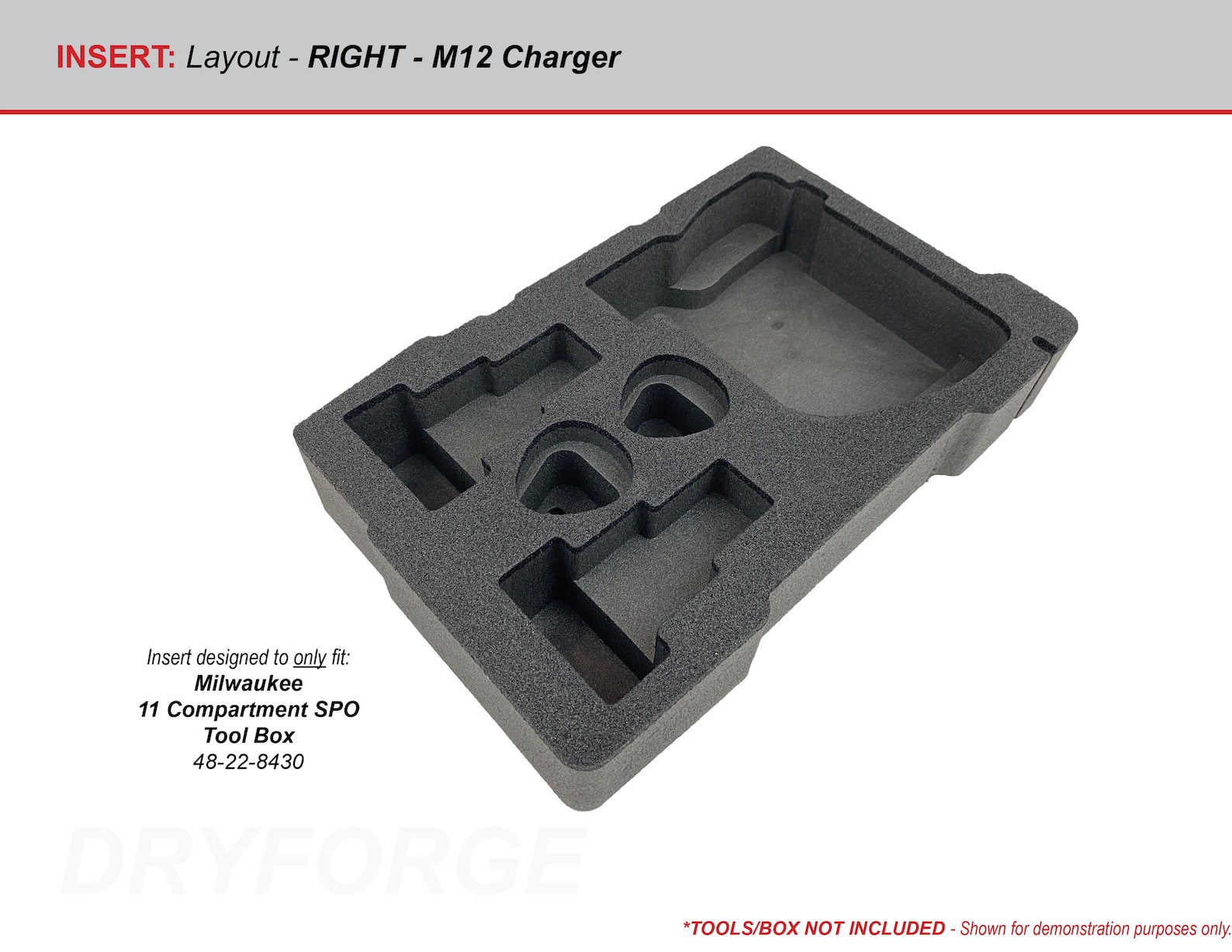 FOAM INSERT to Store M12 Charger and Batteries in a Milwaukee Packout ...