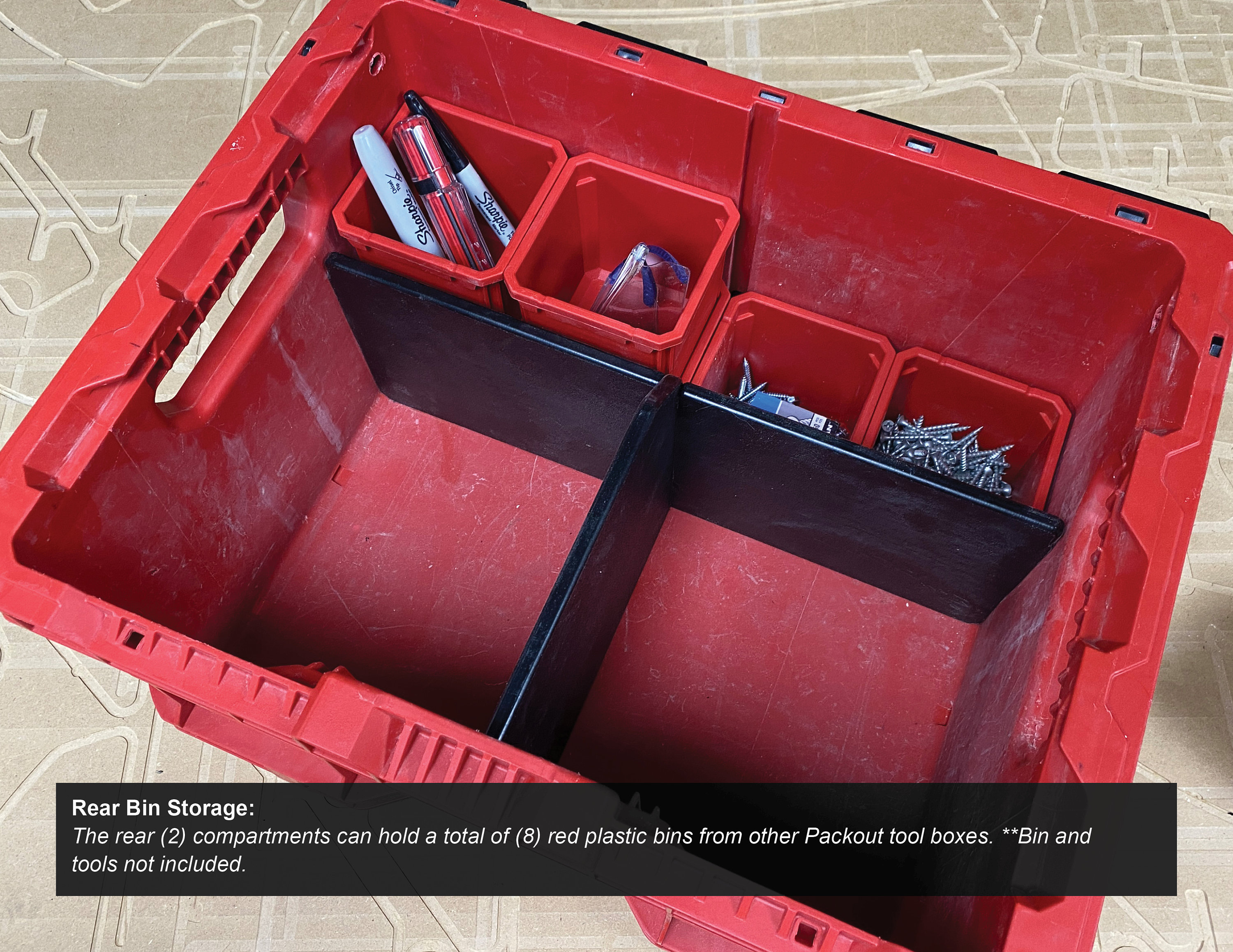 Hardware Bin Divider for Milwaukee Packout Crate - Tools/case NOT ...
