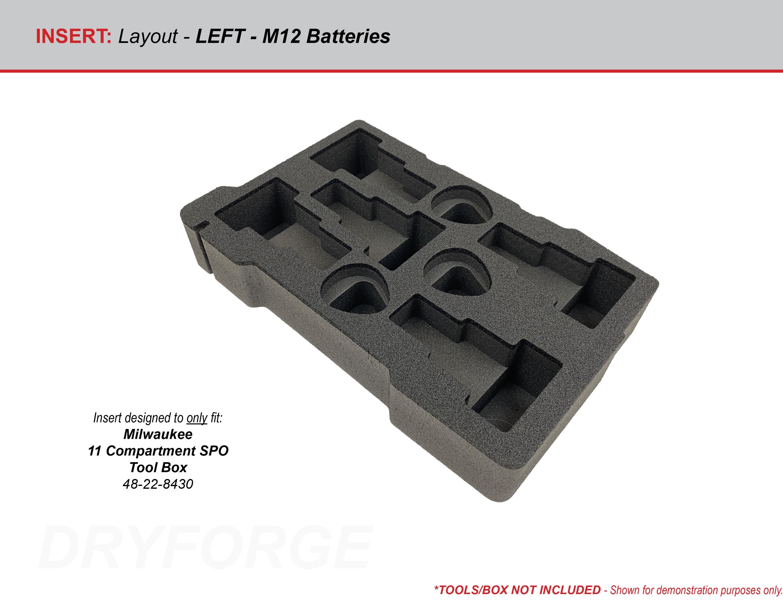 FOAM INSERT to Store M12 Charger and Batteries in a Milwaukee Packout ...