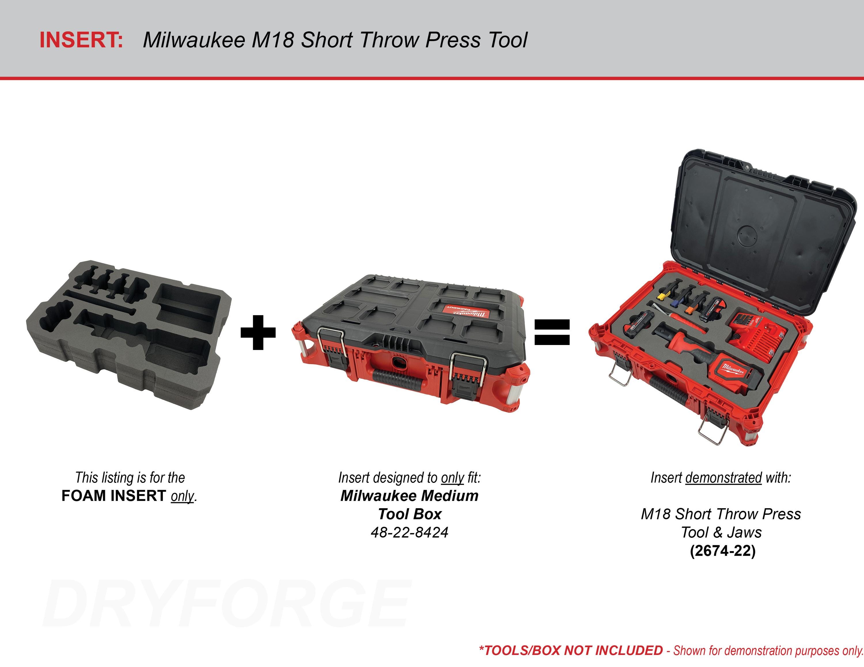 FOAM INSERT to Store M18 Short Throw Press Tool 2674-22 in a Packout ...