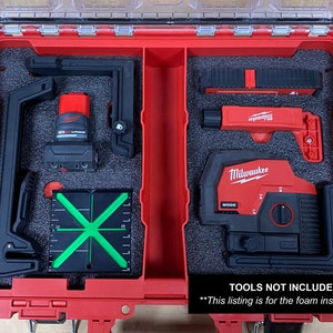 FOAM INSERT to Store M12 Laser in a Milwaukee Packout 11 Compartment ...