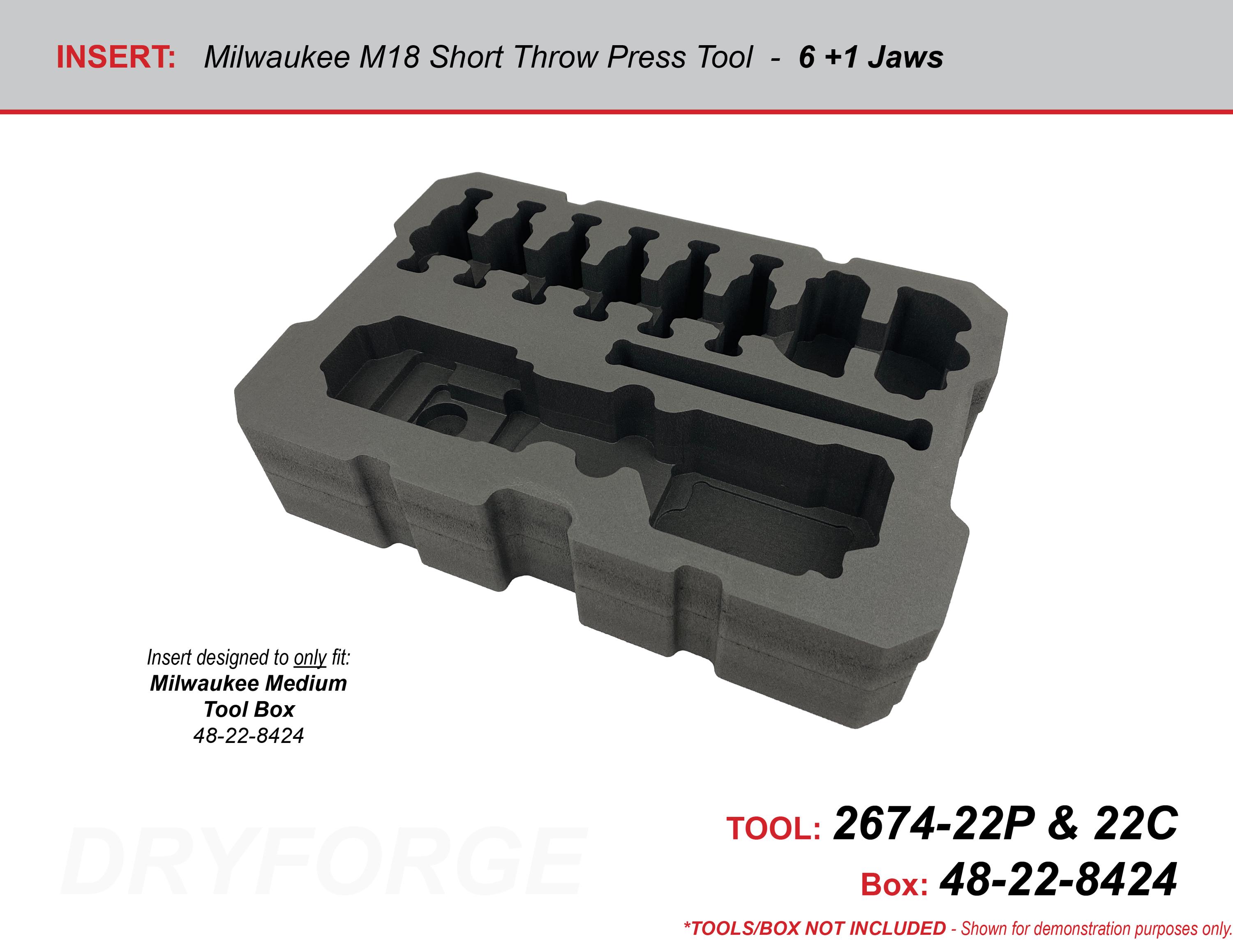 FOAM INSERT to Store M18 Short Throw Press Tool 2674-22 in a Packout ...