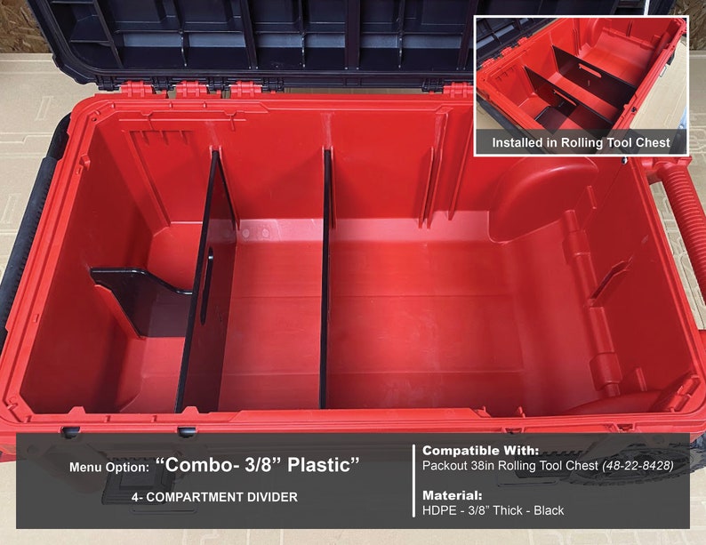 Milwaukee Packout Tool Chest Dividers Milwaukee Packout Mods - Etsy