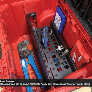 Hand Tool Insert Divider for Milwaukee Packout Rolling Tool Box - Tools ...