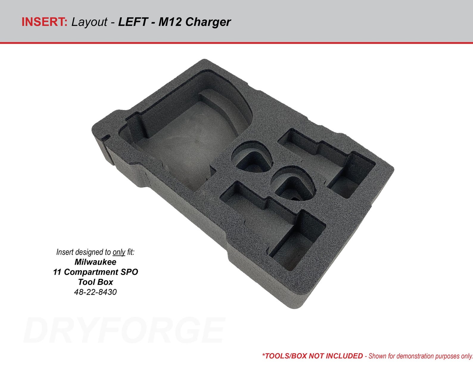 FOAM INSERT to Store M12 Charger and Batteries in a Milwaukee Packout ...