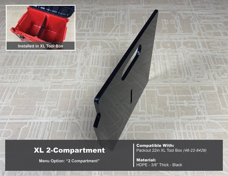 XL Packout Tool Box Divider Milwaukee Packout Mods - Etsy