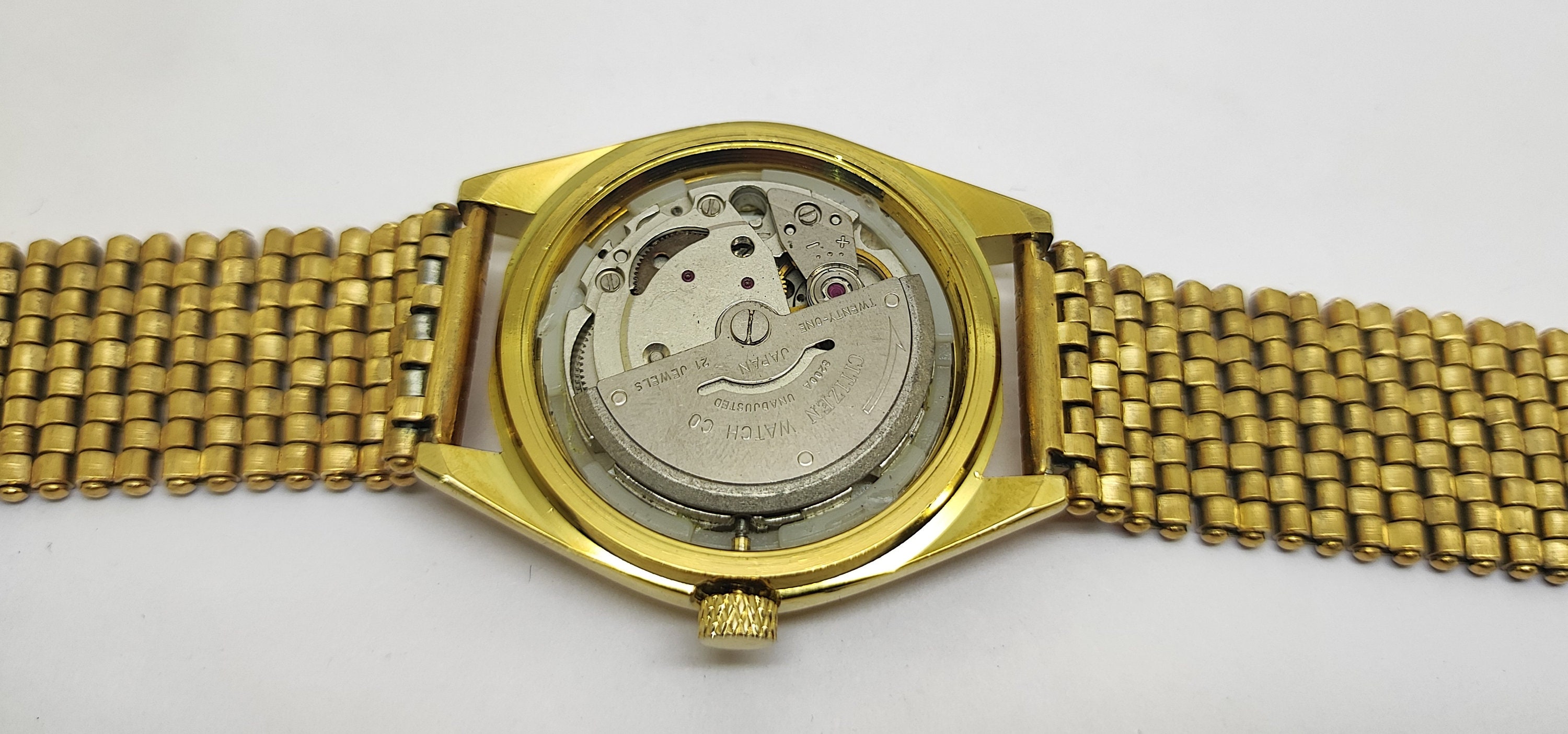 Rare 1990s Vintage Citizen Mechanical Automatic Mens Wrist Watch Red ...