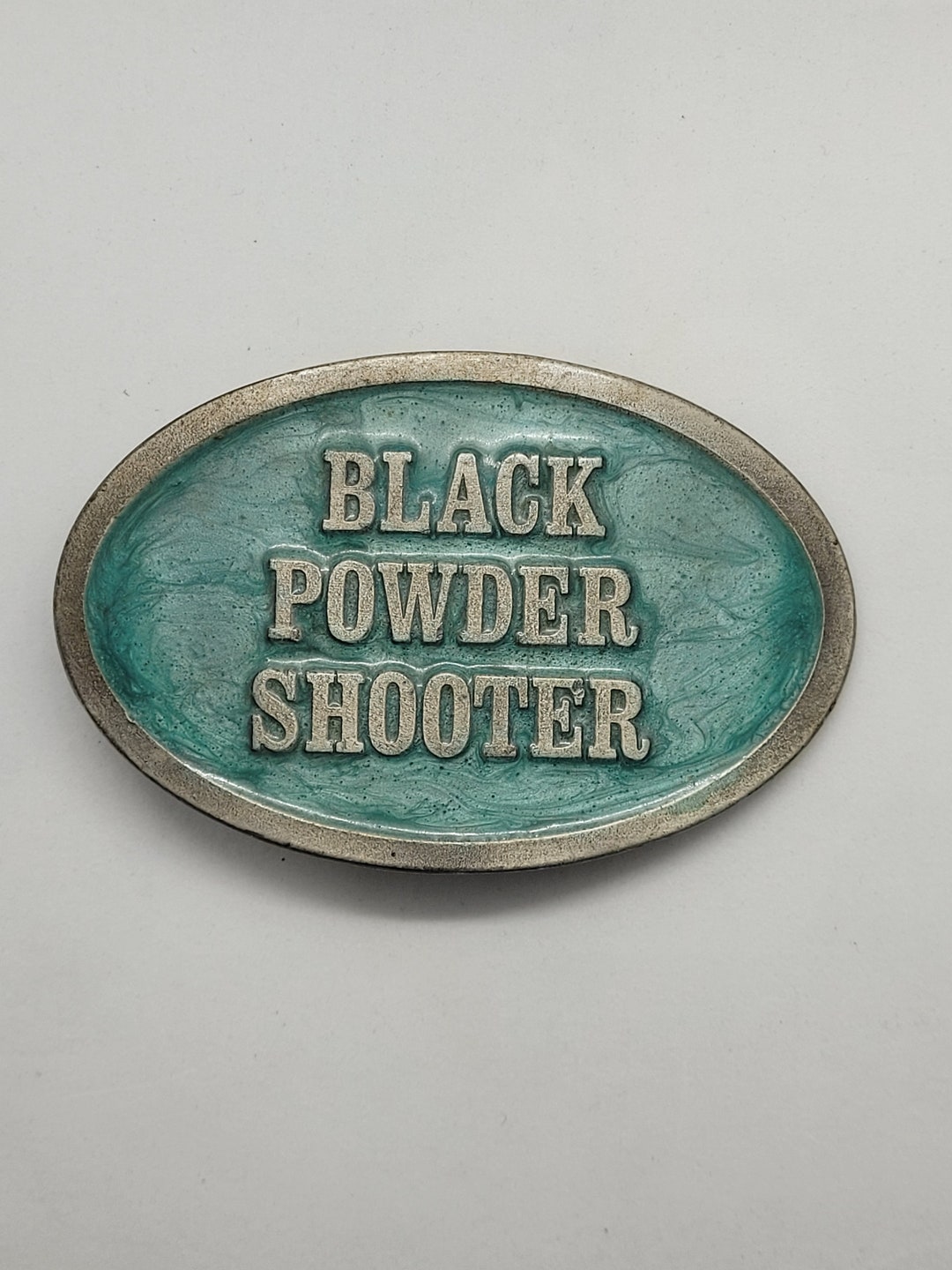 Vintage black Powder Shooter Belt Buckle - Etsy
