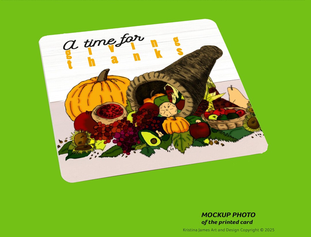 Cornucopia Thanksgiving Thank You Cards - Pack of 10 Cards With ...