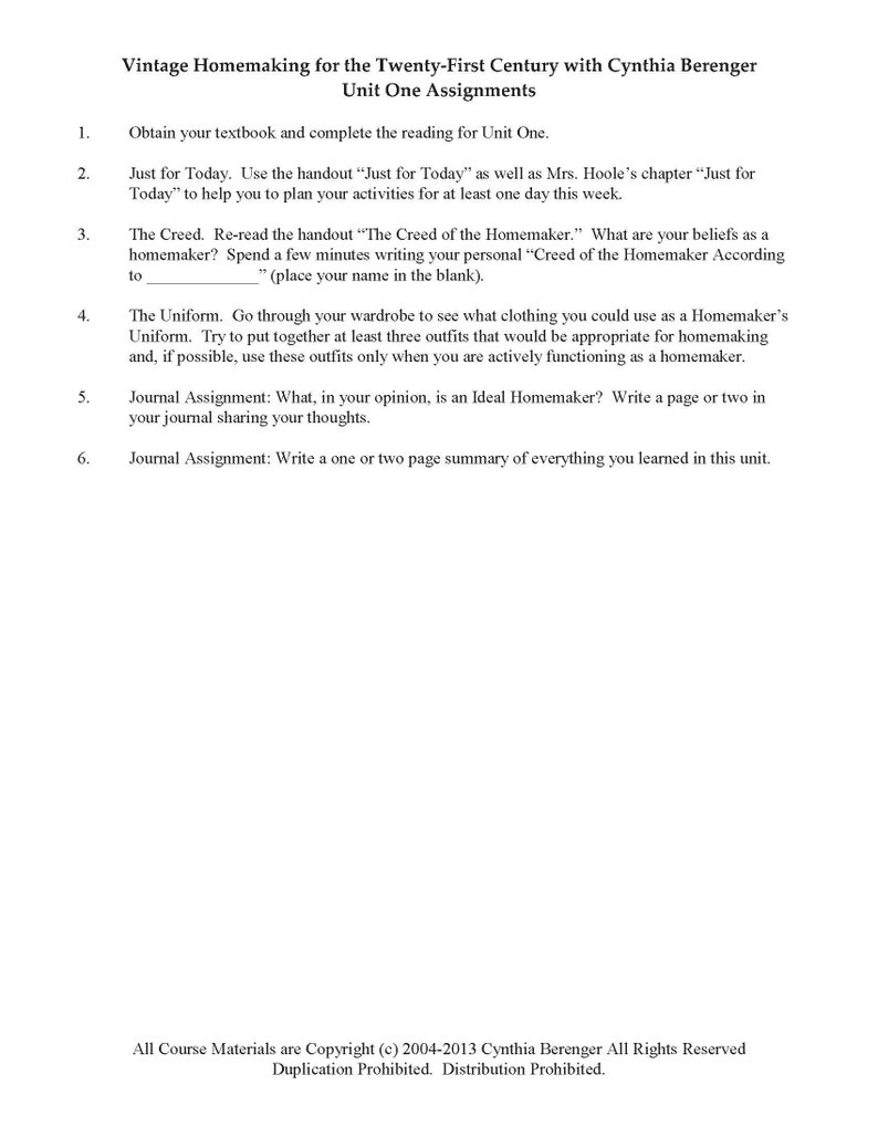 Vintage Homemaking for the 21st Century Recorded Class - Etsy