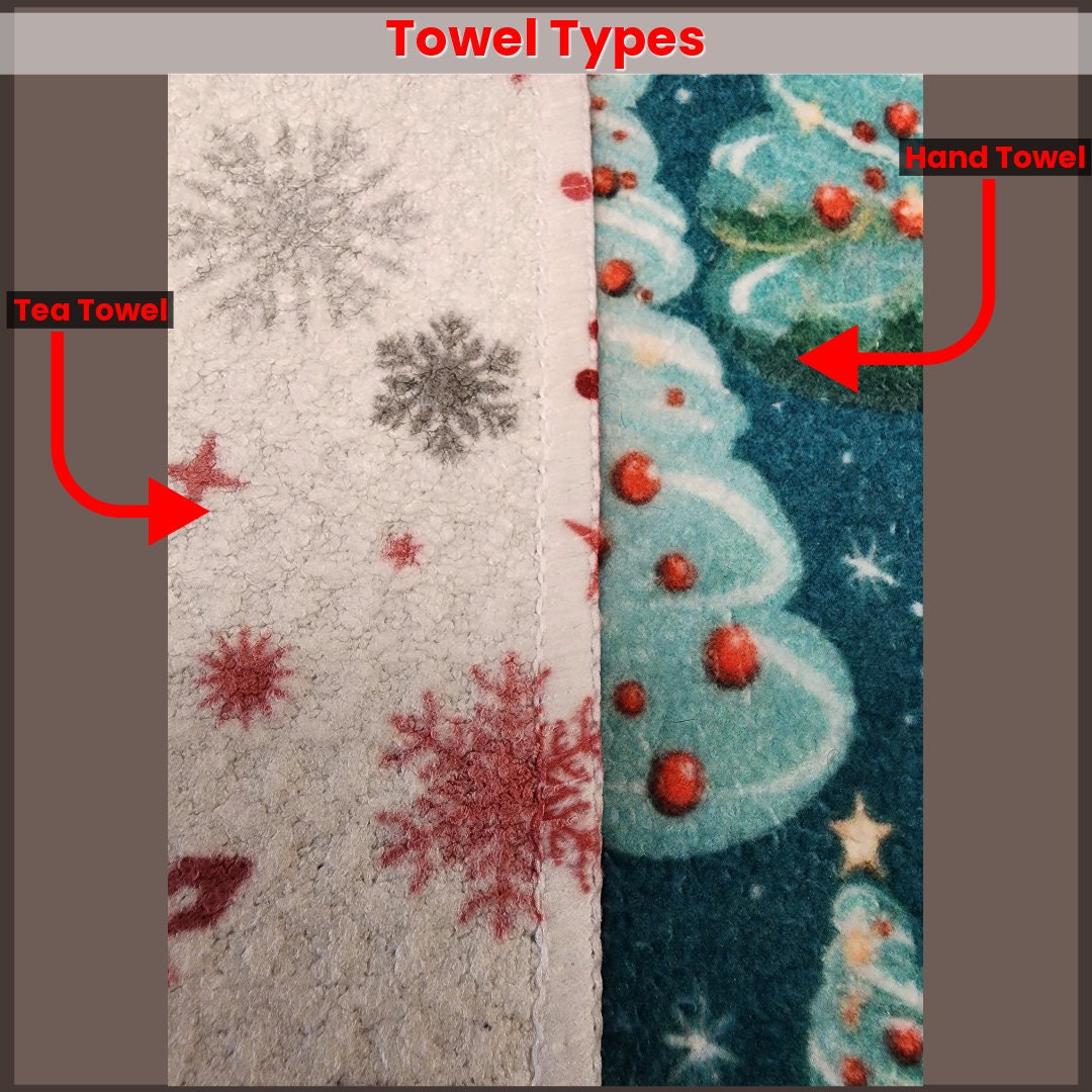 Santa's Watching Hand Towel Christmas Bathroom Decor Funny Holidays ...