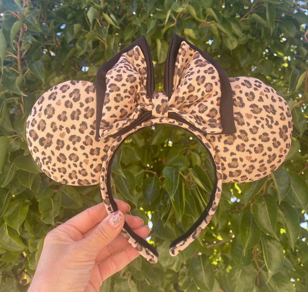 Cheetah Print Disney Minnie Ears Leopard Print Mouse Ears - Etsy