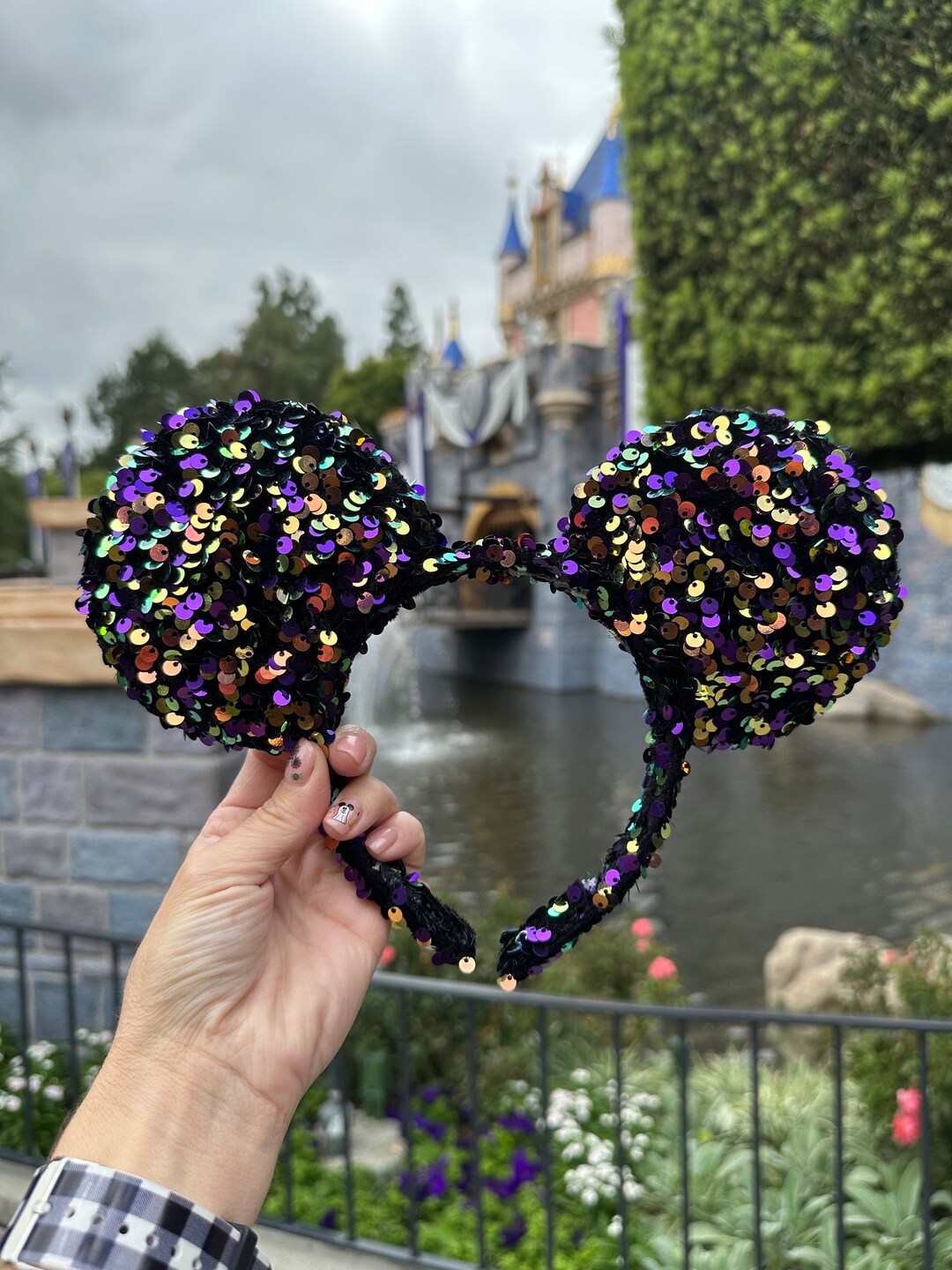 Purple Sequin Disney Ears | Purple Sparkly Mouse Ears | Halloween ...