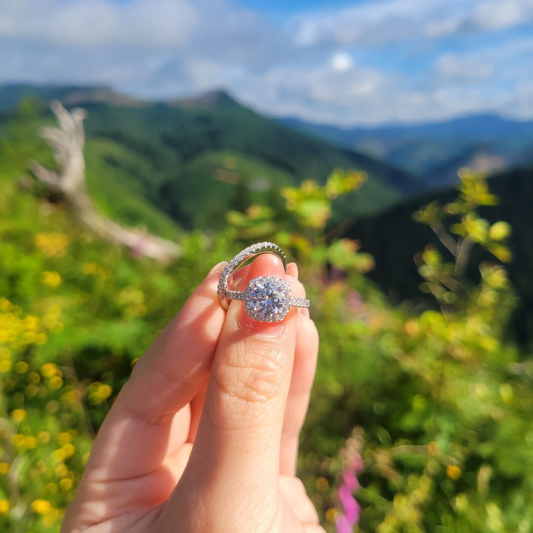 Selene Wedding Setting Bands Sets Sterling Silver 925 - Etsy