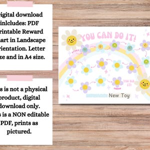Daisy Reward Sticker Chart/printable Task Chart for Children/daisy Kids ...