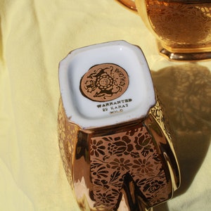 Vintage Gold Plated, Warranted 22k Gold Royal China, Tea Pot With Cream ...