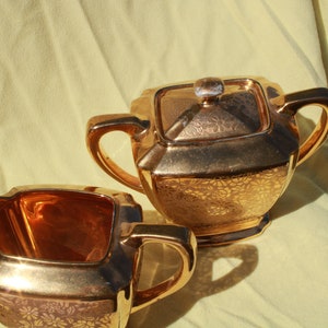 Vintage Gold Plated, Warranted 22k Gold Royal China, Tea Pot With Cream ...