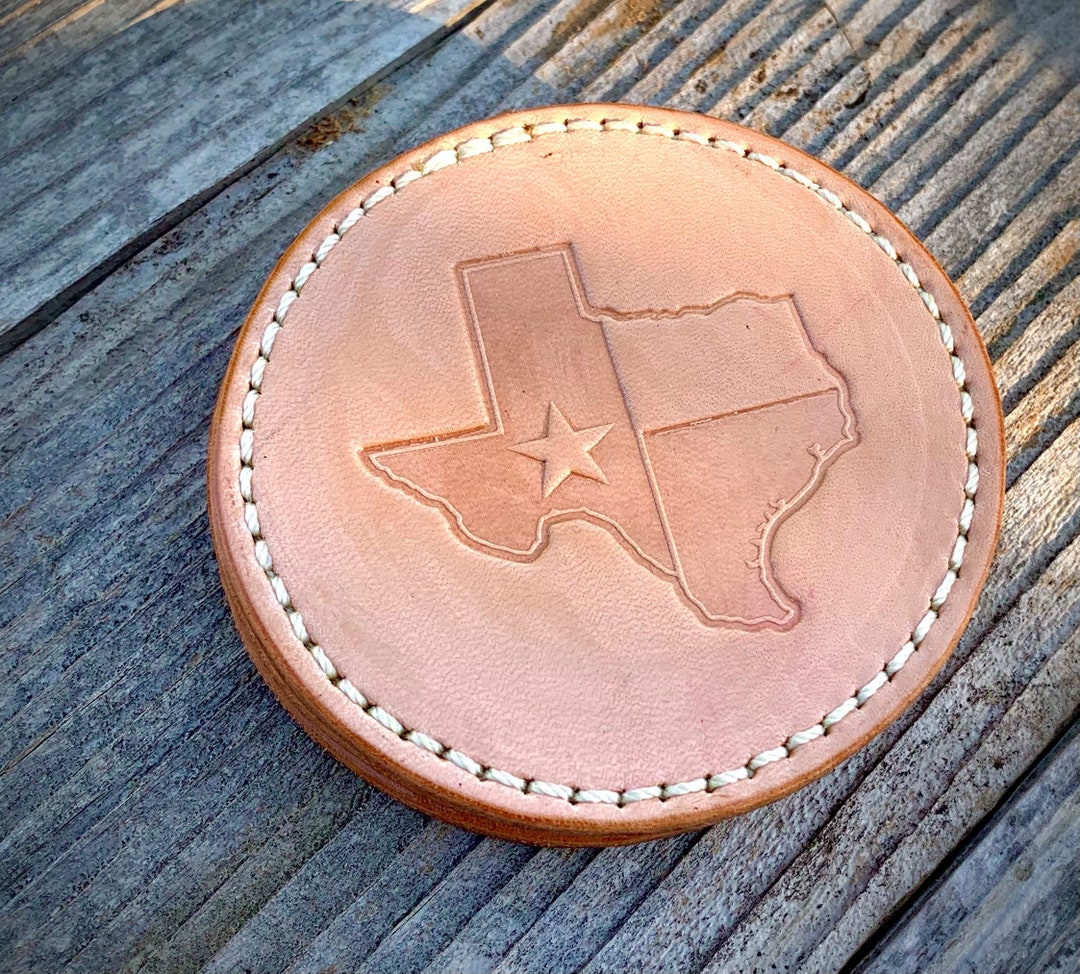 Leather Coasters, Set of 4 | Den | Out Door Kitchen | Bar | Patio ...