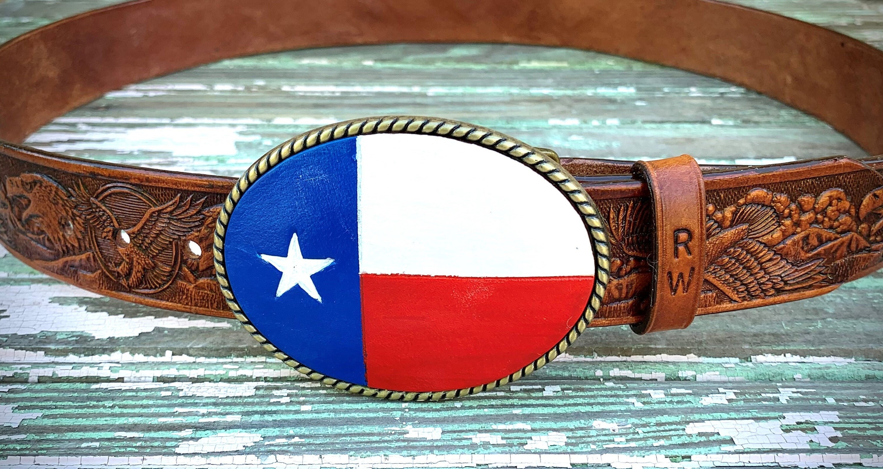 Leather Belt With Embossed Patterns. - Etsy