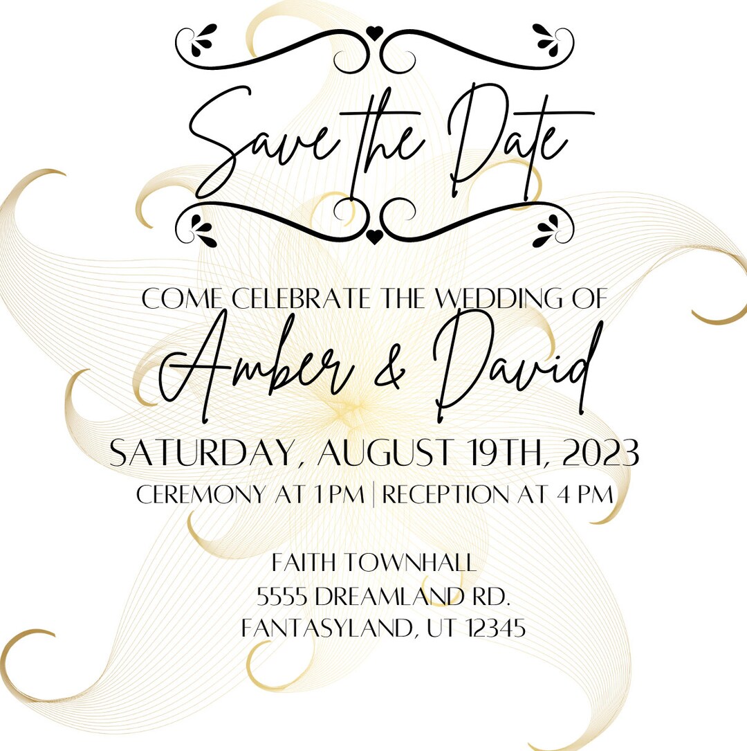 Save the Date Animated Invitaion- Editable - Etsy