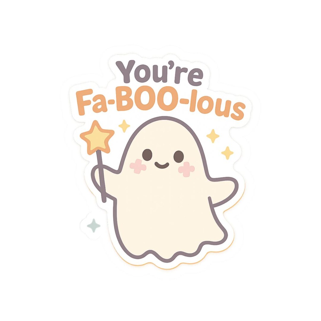 Cute Ghost Stickers for Halloween and Everyday Cheer | Fa-boo-lous ...