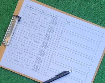 Baseball Softball Tryout Evaluation Sheet Printable Download PDF - Etsy