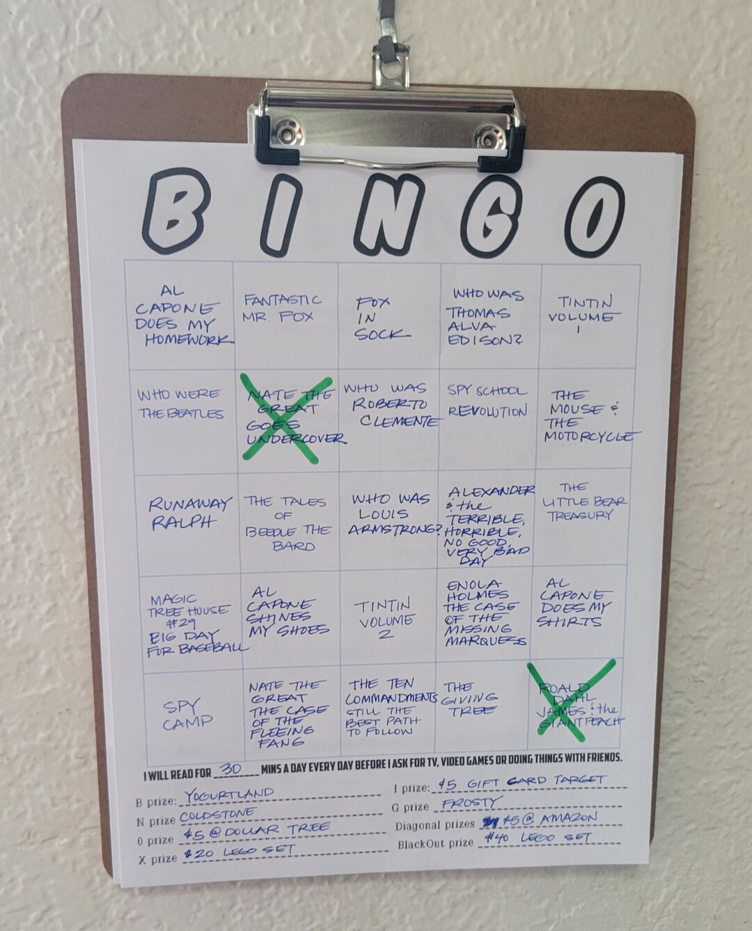 Reading Bingo Board - Etsy