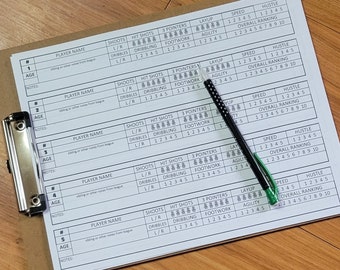 Simple Basketball Tryout Evaluation Form - Etsy