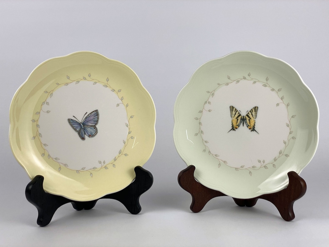 Vintage Lenox Butterfly Meadow Plates, Set of Two - Etsy
