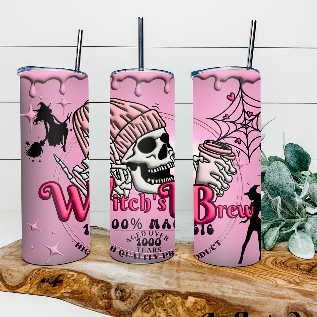 3D Puffy Peace Skeleton Tumbler Png Halloween Png Inflated Skull ...