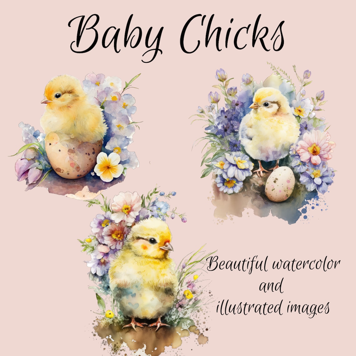 22 Cute Watercolor Easter Clipart Watercolor Easter Eggs Clipart Floral ...