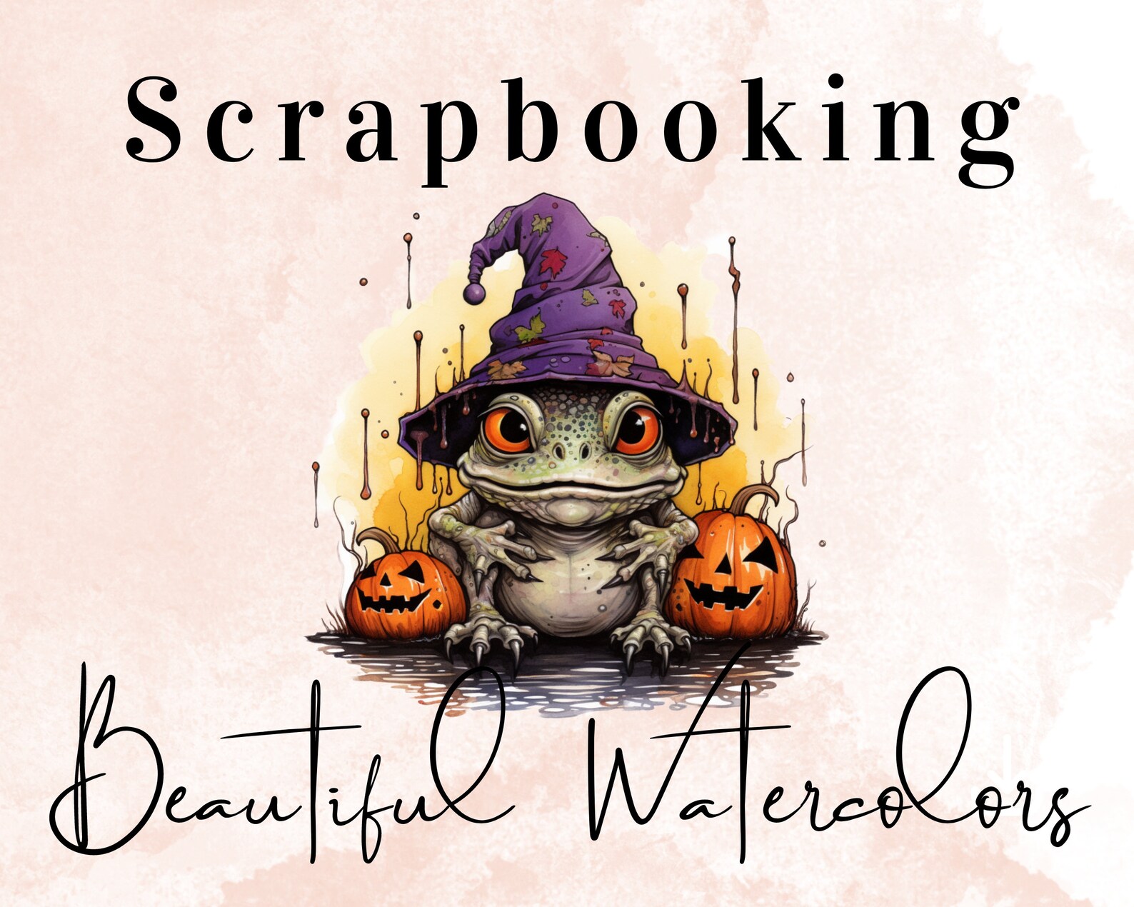 Halloween Watercolor Clipart Fantasy Clipart Halloween Clip Art Spooky ...