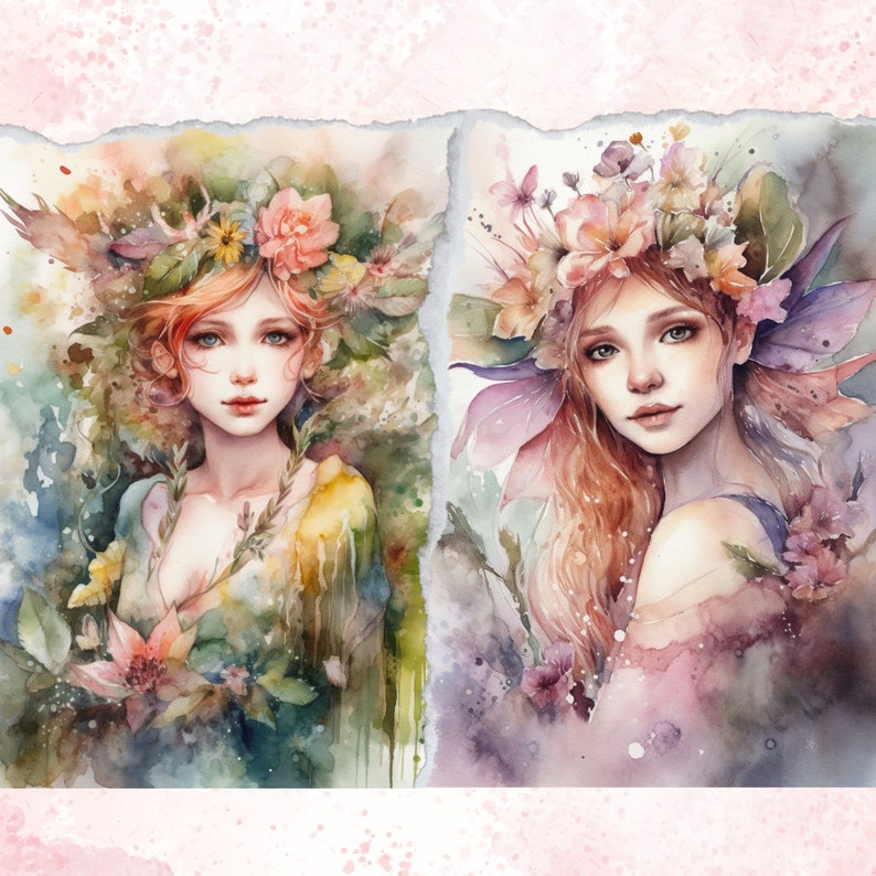 30 Spring Fantasy Watercolor Clipart Magical Fairy Fairy Clip Art fairy ...