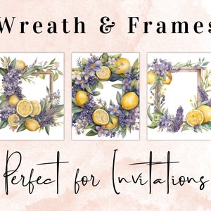 Floral Clipart | Digital Download | Spring Flowers | Watercolor Lemon ...