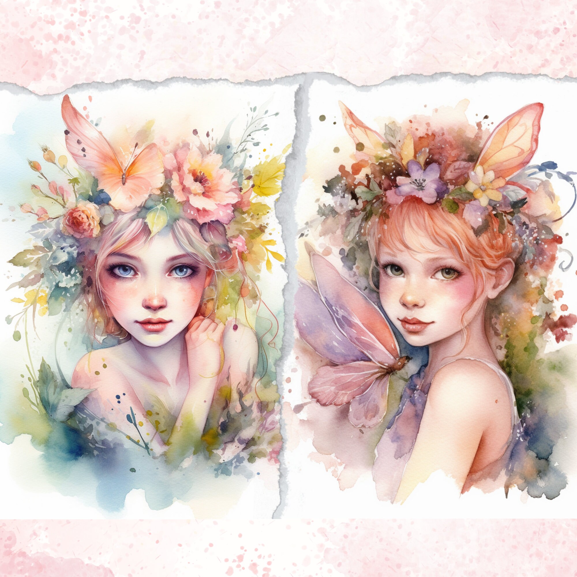 30 Spring Fantasy Watercolor Clipart Magical Fairy Fairy Clip Art fairy ...