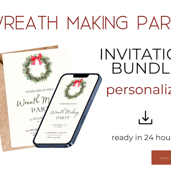 Wreath Invitation - Etsy